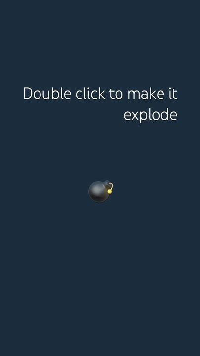 Double Click To Make Explode Youtube