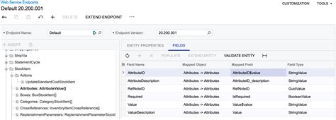 how do i create a web service endpoint for template items so i can