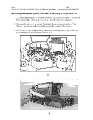 Unit 5 Progress Check FRQ Scoring Guide AP HUMAN GEOGRAPHY Scoring Guide Unit 5 Progress Check