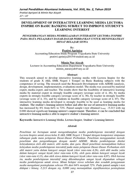 Development Of Interactive Learning Media Lectora Inspire On Basic Banking Subject To Improve