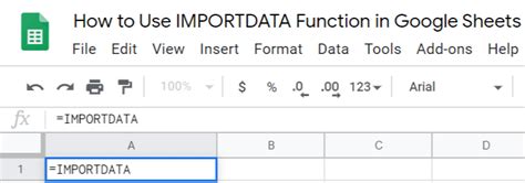 How To Use IMPORTDATA Function In Google Sheets 2020