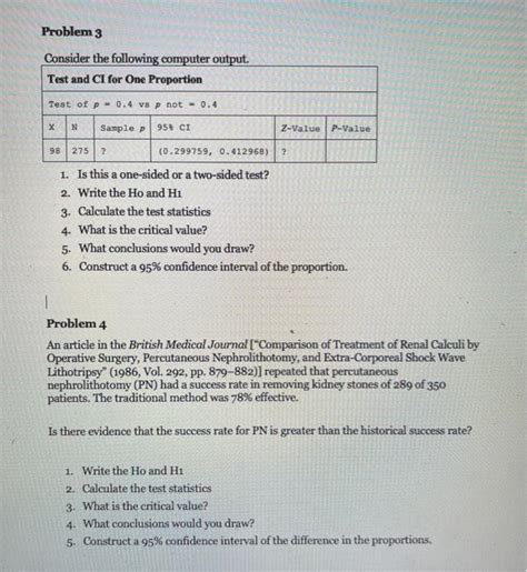 Solved Problem 3 Consider The Following Computer Output
