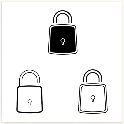 Premium Vector Vector Lock Icons Set Security Symbols Open And Closed Padlock Vector