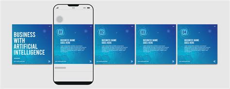 Set Of Carousel Post Template Editable Carousel Post Social Media Carousel Post For Business