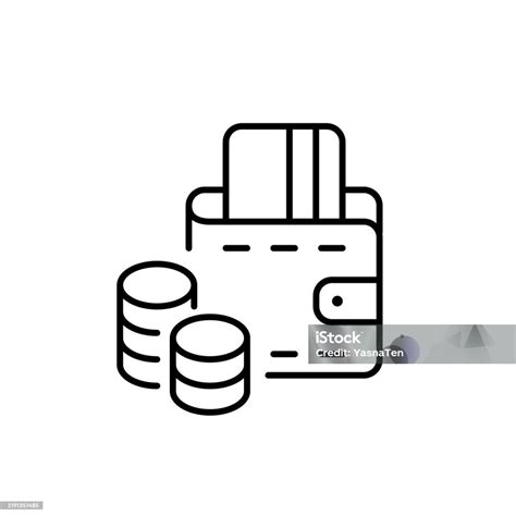 지갑과 동전 수납 카드 스마트한 지출 온라인 결제 도구 계정 관리 및 재정 픽셀 완벽한 벡터 아이콘 가격에 대한 스톡 벡터 아트 및 기타 이미지 Istock