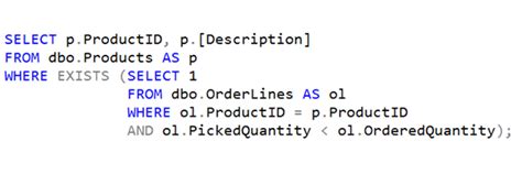 T Sql 101 119 Checking For Existence With Exists Subqueries The Bit