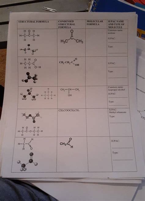 Solved Structural Formula Condensed Structural Formula Molecular Formula 1 Answer
