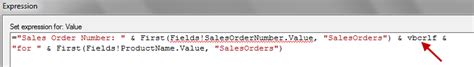 creating a line break within an ssrs expression — sql chick