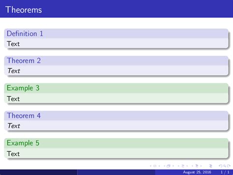 numbering colored blocks for numbered theorems in beamer tex