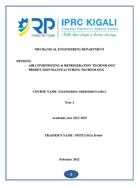 Engineering Thermodynamics Module Pdf Heat Thermodynamics