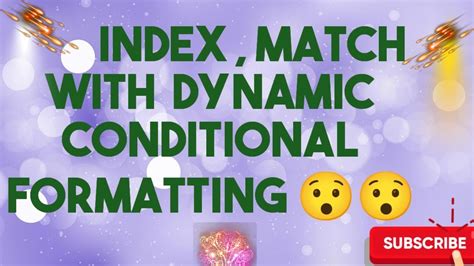 Amazing Index Match And Advance Conditional Formatting 😯😯youtubevideo Excel Youtube