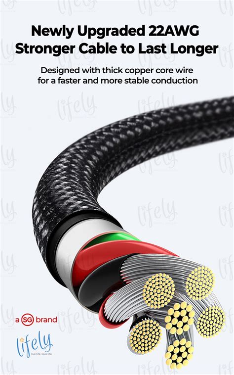 Lifely Type C Cable Fast Charge Usb C Cable W Or W E Marker Chip Industry Standards