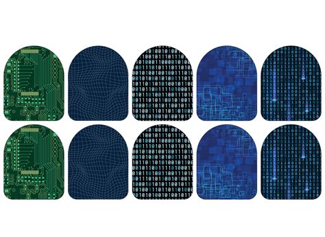 Fabric Stickers For Omnipod 10 Pack Cyber