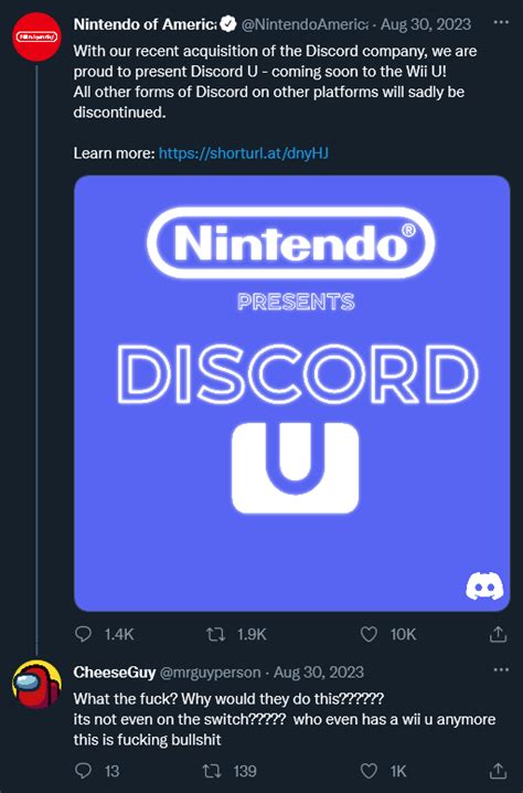 Dreamt That Nintendo Bought Discord And Made It So You Could Only Use