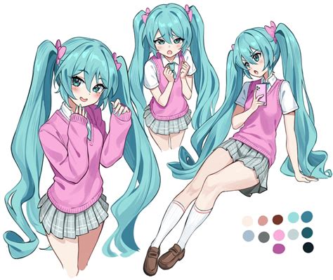 Hatsune Miku Vocaloid Drawn By Bib Bibboss Danbooru