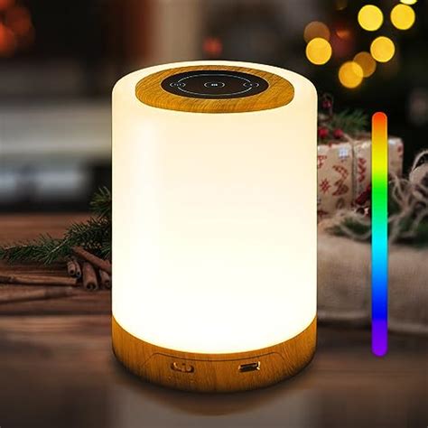 REYLAX Night Light LED Touch Lamp For Bedroom Colour Changing Lamp Dimmable USB C Rechargable