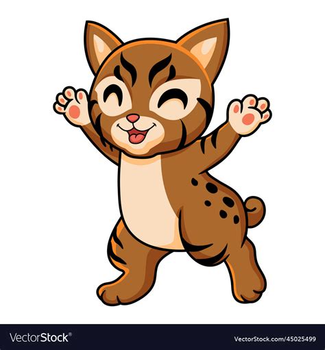 Cute Pixie Bob Cat Cartoon Royalty Free Vector Image