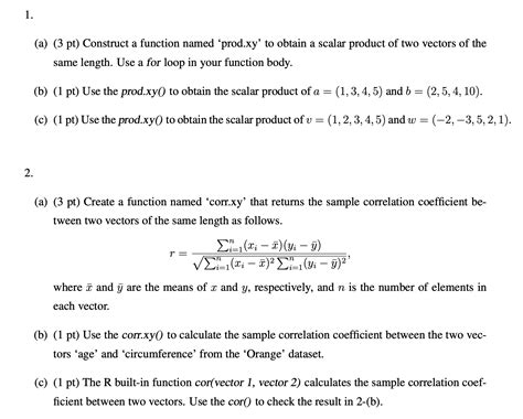 A Pt Construct A Function Named Prod Xy To Chegg