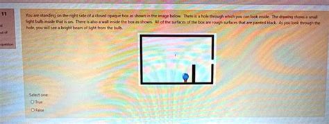 solved you are standing on the right side of a closed opaque box as
