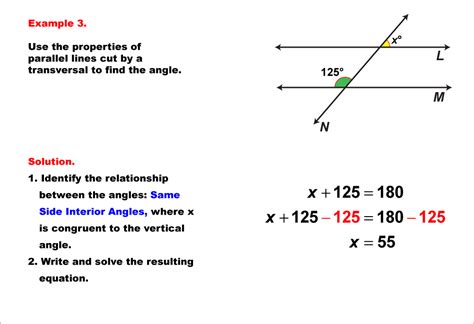 Math Example Solving Equations Equations With Angles From Parallel