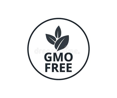 Isolated Gmo Free Symbol In Black Color Concept Of Packaging And