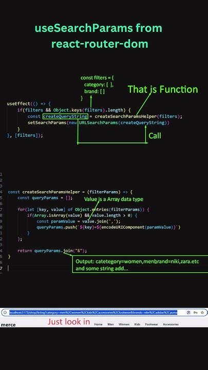Usesearchparams From React Router Dom Shortvideo Coding Coder