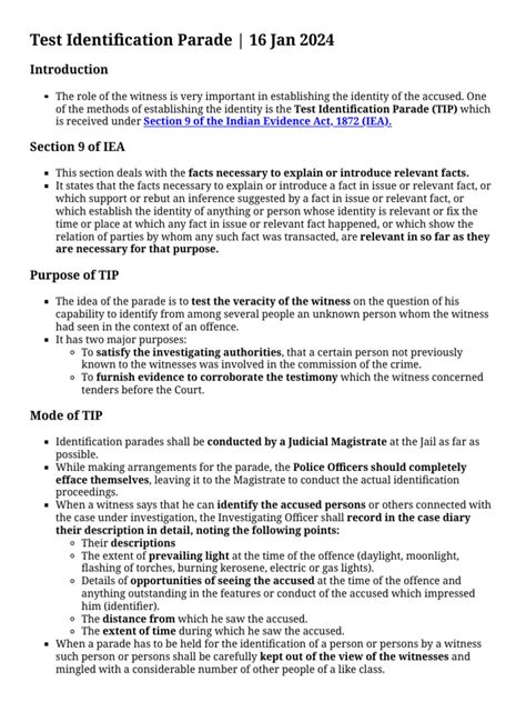 test identification parade pdf