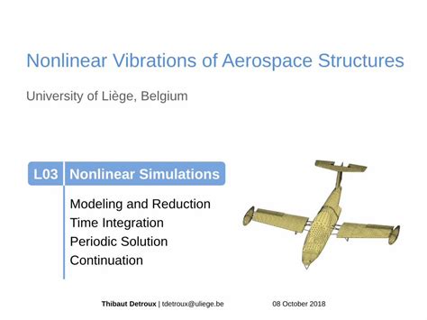 Pdf Nonlinear Vibrations Of Aerospace Structures · Nonlinear Vibrations Of Aerospace