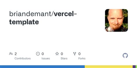 GitHub Briandemant Vercel Template