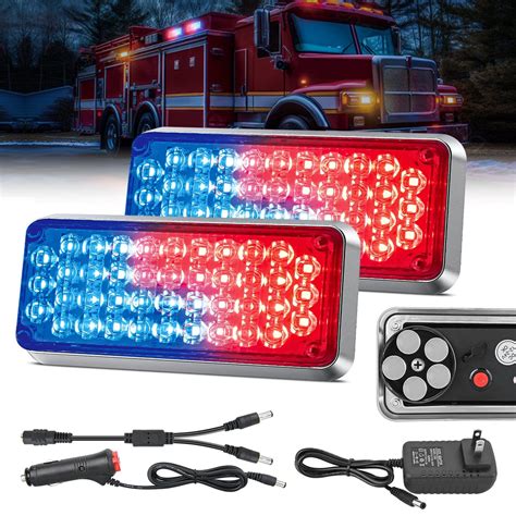 42led Red Blue Wireless Magnetic Strobe Lights Surface Mount Nilight