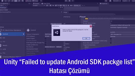 Unity Failed To Update Android Sdk Packge List Hatası Çözümü Youtube