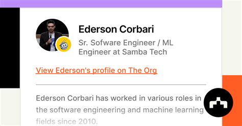 Ederson Corbari Sr Sofware Engineer Ml Engineer At Samba Tech