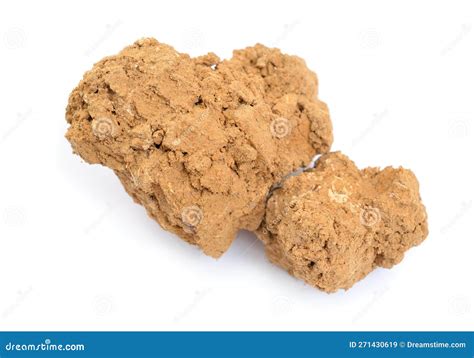 Clay Is A Type Of Fine Grained Natural Soil Material Isolated On White