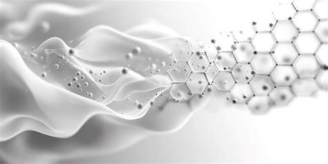 Abstract Representation Of Molecular Structure And Wave Patterns In A