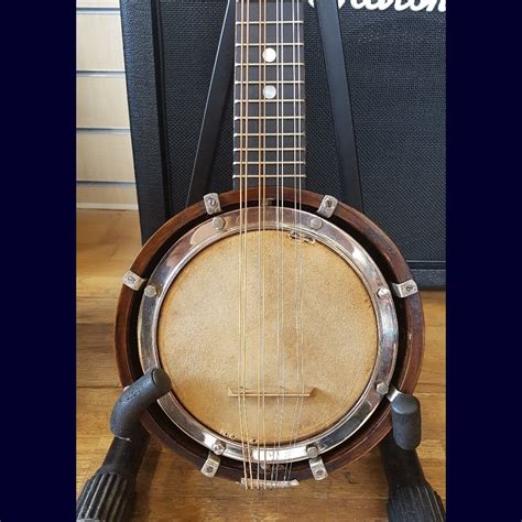 Vintage 8 String Banjolin Mandolin And Banjo With Case Pre Owned