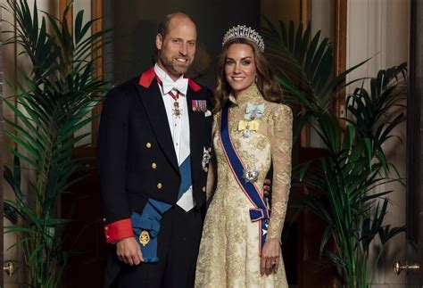 Prince William And Kate Middleton Stun In Regal State Banquet Portrait