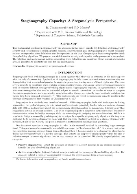 PDF Steganography Capacity A Steganalysis Perspective