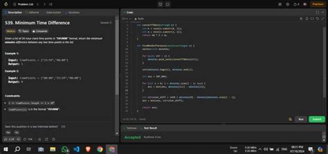 Leetcode Problemsolving Codingjourney Minimumtimedifference