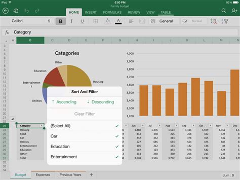 microsoft excel for ipad gets external keyboard support pivottables