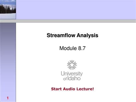 Ppt Streamflow Analysis Module 87 Frequency Analysis Importance In Water Resource Management