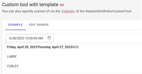 Htmleditor Custom Tool With Template Radzenblazor Components Radzen