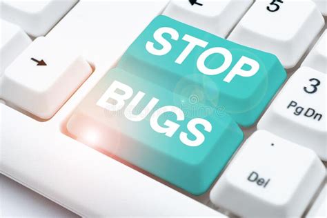 Sign Displaying Stop Bugs Business Concept Get Rid An Insect Or Similar Small Creature That