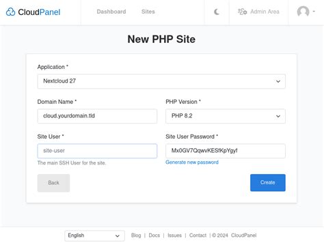 Self hosting Nextcloud with cloudpanel ℹ Support Nextcloud community