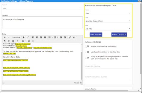 Task Menu Notification Settings Integrify Task Menu Notification Settings Integrify