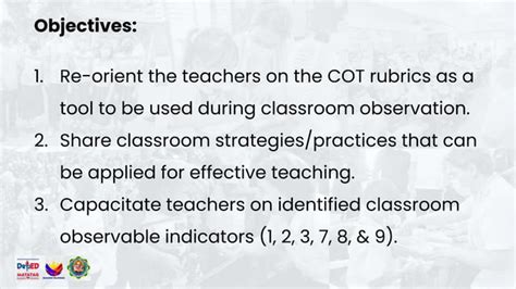 Classroom Observable Indicators 2023 2024 Pptx
