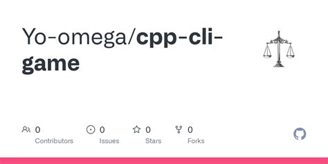Github Yo Omegacpp Cli Game