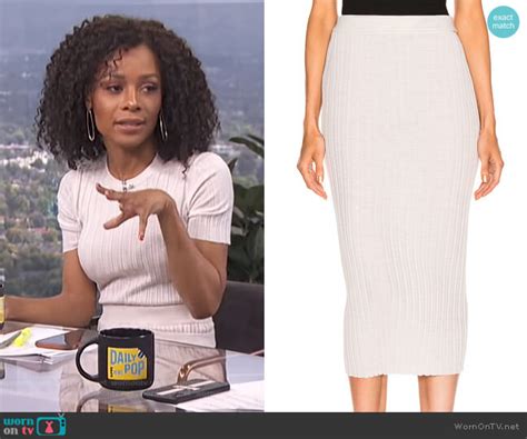 Wornontv Zuris White Cutout Ribbed Top And Skirt On E News Daily Pop