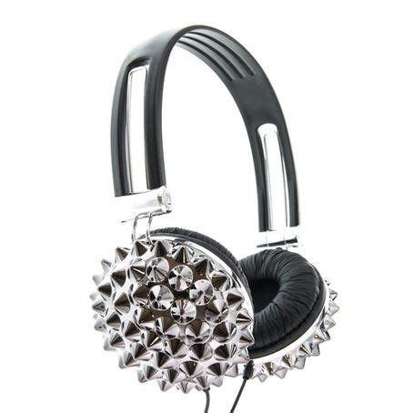 Shiny Silver Spiked Headphones Accessories Lady Dior Bag Shiny Silver
