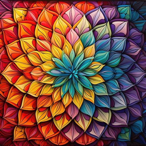 Premium Photo Colorful Abstract Radial Geometric