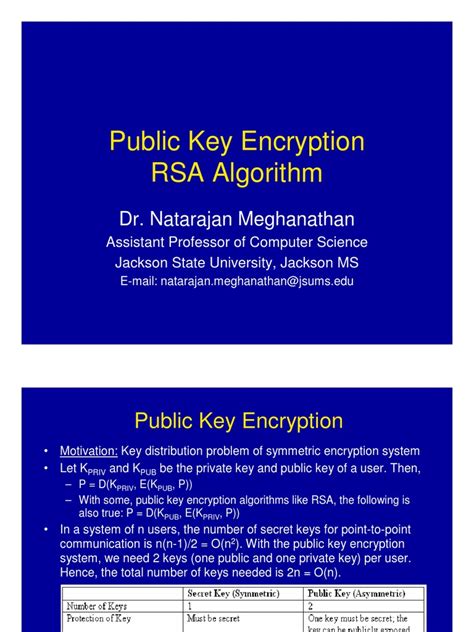 Pki Rsa Algoritam Pdf Technology And Engineering